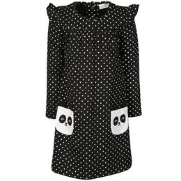 happy girls - Sweatkleid CUTE PANDA mit Taschen in schwarz/weiß, Gr.104