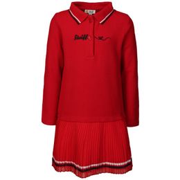 Steiff - Polo-Kleid BEAR TO SCHOOL GIRLS mit Plisseerock in rot, Gr.80