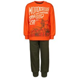 Boboli - Sweatshirt MOTOCROSS mit Sweathose in orange, Gr.122
