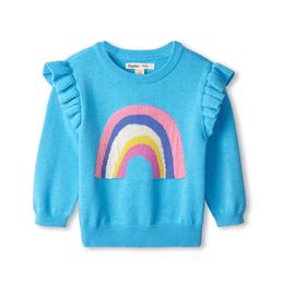 Hatley - Sweatshirt RAINBOW BABY RUFFLE in hellblau, Gr.98