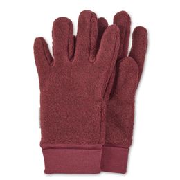 Sterntaler - Fleece-Handschuhe COSY in dunkelrot melange, Gr.164