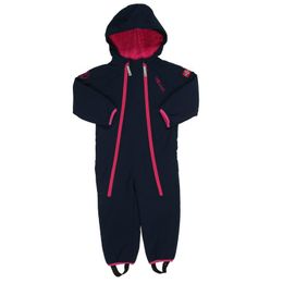 Trollkids - Softshell-Overall KIDS NORDKAPP in navy/magenta, Gr.92