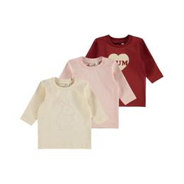 name it - Langarmshirt NBFNILLY 3er-Pack in peach whip, Gr.68