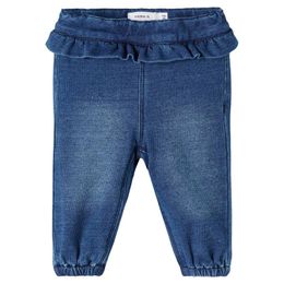 name it - Jeans-Schlupfhose NBFBELLA SWEAT in dark blue denim, Gr.68