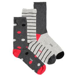 Boboli - Socken MIX IT UP – DOTS 3er Pack in grau, Gr.25-27