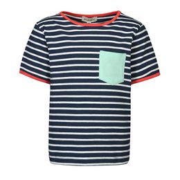 tausendkind essentials - T-Shirt CONTRAST POCKET gestreift in dunkelblau/weiß, Gr.92/98