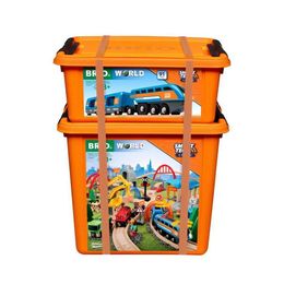 Brio® Spielzeugeisenbahn-Set Brio World Eisenbahn Set Smart Tech Sound Deluxe Set 91 Teile 33977