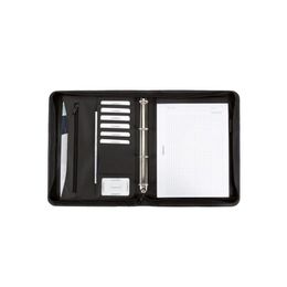 Alassio® Ringbuchmappe DIN A4, Office Set, mit Taschenrechner, schwarz