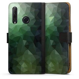 DeinDesign Handyhülle Tarnmuster Mosaik Geometric Polygonal Mosaic Green, Huawei Honor 20 Lite Hülle Handy Flip Case Wallet Cover, schwarz