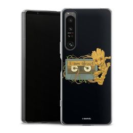 DeinDesign Handyhülle Groot Guardians Of The Galaxy Marvel, Sony Xperia 1 IV Silikon Hülle Bumper Case Handy Schutzhülle, weiß