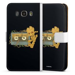 DeinDesign Handyhülle Groot Guardians Of The Galaxy Marvel, Samsung Galaxy J5 Duos (2016) Hülle Handy Flip Case Wallet Cover, weiß
