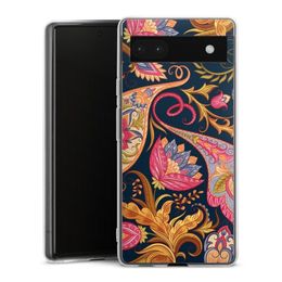 DeinDesign Handyhülle Muster Ornamente Mandala Floral Autumn 1, Google Pixel 6a Silikon Hülle Bumper Case Handy Schutzhülle, weiß