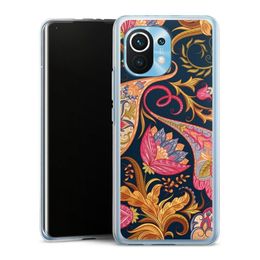 DeinDesign Handyhülle Muster Ornamente Mandala Floral Autumn 1, Xiaomi Mi 11 Silikon Hülle Bumper Case Handy Schutzhülle, weiß