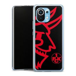 DeinDesign Handyhülle Offizielles Lizenzprodukt 1.FCK Dauerkarte, Xiaomi Mi 11 Silikon Hülle Bumper Case Handy Schutzhülle, weiß