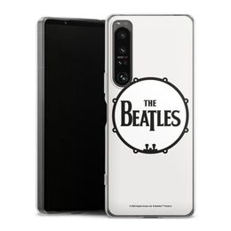 DeinDesign Handyhülle The Beatles Rock 'n' Roll Logo The Beatles - Logo Drum, Sony Xperia 1 IV Silikon Hülle Bumper Case Handy Schutzhülle, weiß