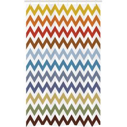 Abakuhaus Duschvorhang Badezimmer Deko Set aus Stoff mit Haken Breite 120 cm, Höhe 180 cm, Bunt Ostern Chevron Zigzag