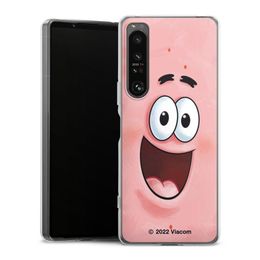 DeinDesign Handyhülle Patrick Star Spongebob Schwammkopf Offizielles Lizenzprodukt, Sony Xperia 1 IV Silikon Hülle Bumper Case Handy Schutzhülle, weiß