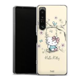 DeinDesign Handyhülle Hello Kitty Fanartikel Offizielles Lizenzprodukt Hello Kitty Natur, Sony Xperia 1 IV Silikon Hülle Bumper Case Handy Schutzhülle