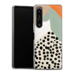 DeinDesign Handyhülle Boho Kunst Abstrakt Crazy Life Art 03 Boho, Sony Xperia 1 IV Silikon Hülle Bumper Case Handy Schutzhülle, weiß