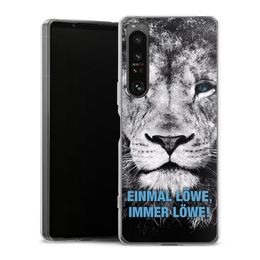 DeinDesign Handyhülle Löwe Offizielles Lizenzprodukt TSV 1860 Lion ELIL, Sony Xperia 1 IV Silikon Hülle Bumper Case Handy Schutzhülle, weiß