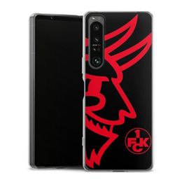 DeinDesign Handyhülle Offizielles Lizenzprodukt 1.FCK Dauerkarte, Sony Xperia 1 IV Silikon Hülle Bumper Case Handy Schutzhülle, weiß