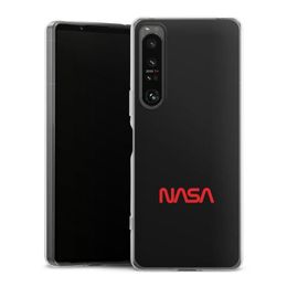 DeinDesign Handyhülle Logo Nasa Weltall Nasa, Sony Xperia 1 IV Silikon Hülle Bumper Case Handy Schutzhülle, weiß
