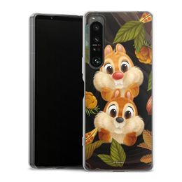 DeinDesign Handyhülle Disney Chip und Chap Offizielles Lizenzprodukt Chip and Chap, Sony Xperia 1 IV Silikon Hülle Bumper Case Handy Schutzhülle, weiß