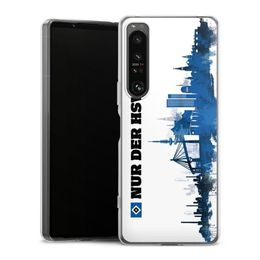 DeinDesign Handyhülle HSV Offizielles Lizenzprodukt Bundesliga Silhouette - Nur der HSV, Sony Xperia 1 IV Silikon Hülle Bumper Case Handy Schutzhülle