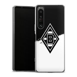 DeinDesign Handyhülle Borussia Mönchengladbach Gladbach Borussia Scratch Schwarz-Weiss, Sony Xperia 1 IV Silikon Hülle Bumper Case Handy Schutzhülle