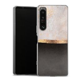 DeinDesign Handyhülle Abstrakt Black & White Trends Concrete Sky, Sony Xperia 1 IV Silikon Hülle Bumper Case Handy Schutzhülle, weiß