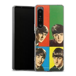 DeinDesign Handyhülle Rock 'n' Roll Gesichter The Beatles The Beatles - Faces Color, Sony Xperia 1 IV Silikon Hülle Bumper Case Handy Schutzhülle
