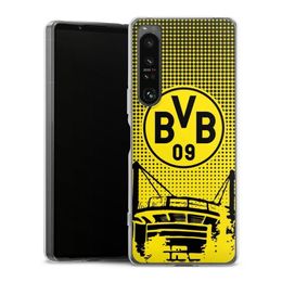 DeinDesign Handyhülle Stadion BVB Borussia Dortmund BVB Dots, Sony Xperia 1 IV Silikon Hülle Bumper Case Handy Schutzhülle, weiß