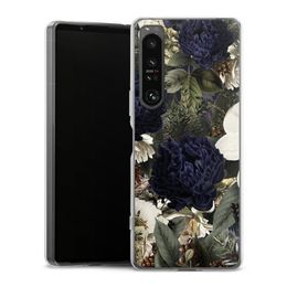 DeinDesign Handyhülle Utart Vintage Blumen Natur Blumen, Sony Xperia 1 IV Silikon Hülle Bumper Case Handy Schutzhülle, weiß