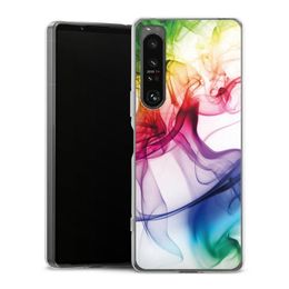 DeinDesign Handyhülle Farbe Wasser Regenbogen Strange waft, Sony Xperia 1 IV Silikon Hülle Bumper Case Handy Schutzhülle, weiß