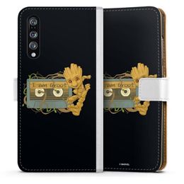 DeinDesign Handyhülle Groot Guardians Of The Galaxy Marvel, Huawei P20 Pro Hülle Handy Flip Case Wallet Cover Handytasche Leder, weiß