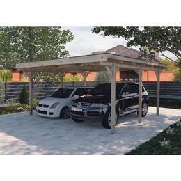 Weka Flachdach-Doppelcarport 616