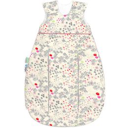 Odenwälder Jersey-Schlafsack BABYNEST® PRIMA KLIMA FLOWER BIRDS in creme/rot