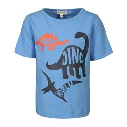 tausendkind collection - T-Shirt DINO WORLD in blau, Gr.92/98