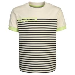 Sanetta - T-Shirt SKATE STRIPES in white whisper, Gr.122