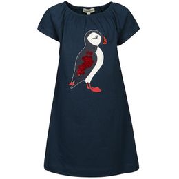 tausendkind collection - Kurzarm-Kleid PUFFIN in dunkelblau, Gr.92/98