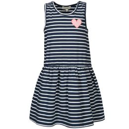 tausendkind essentials - Träger-Kleid SMALL HEART gestreift in dunkelblau/weiß, Gr.92/98