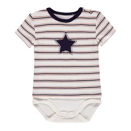 bellybutton - Kurzarm-Body LAZY SLOTH – STAR gestreift in offwhite, Gr.62