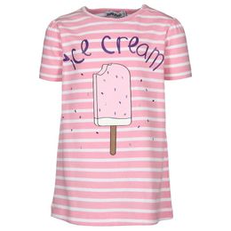 zoolaboo - Tunika-Kleid ICE CREAM gestreift in rosa/weiß, Gr.68