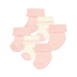 Ewers - Erstlings-Socken PLÜSCH 6er-Pack in rosa/creme, Gr.One Size