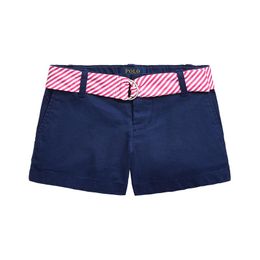 Polo Ralph Lauren - Chino-Shorts FLAT FRONT GIRL mit Gürtel in navy, Gr.104