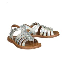 Pom D'api POM D'API - Sandalen PLAGETTE STRAP IRISIEREND in silber, Gr.24