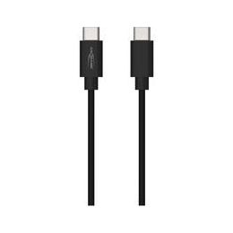 Ansmann USB 3.2 Gen 1 Kabel, USB-C Stecker > USB-C Stecker schwarz, 2 Meter, Laden mit bis zu 60 Watt