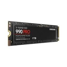 Samsung 990 PRO 1 TB, SSD PCIe 4.0 x4, NVMe 2, M.2 2280, intern Kapazität: 1 TB Datentransferrate: Lesen: 7.450 MB/s, Schreiben: 6.900 MB/s IOPS: Lesen: 1.200.000, Schreiben: 1.550.000