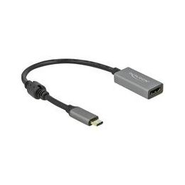 Delock Aktiver USB Adapter, USB-C Stecker > HDMI Buchse grau/schwarz, 20cm, 4K 60 Hz, HDR