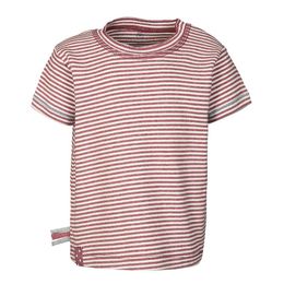 OrganicEra - T-Shirt DAMLA gestreift in bordeaux melange, Gr.62/68